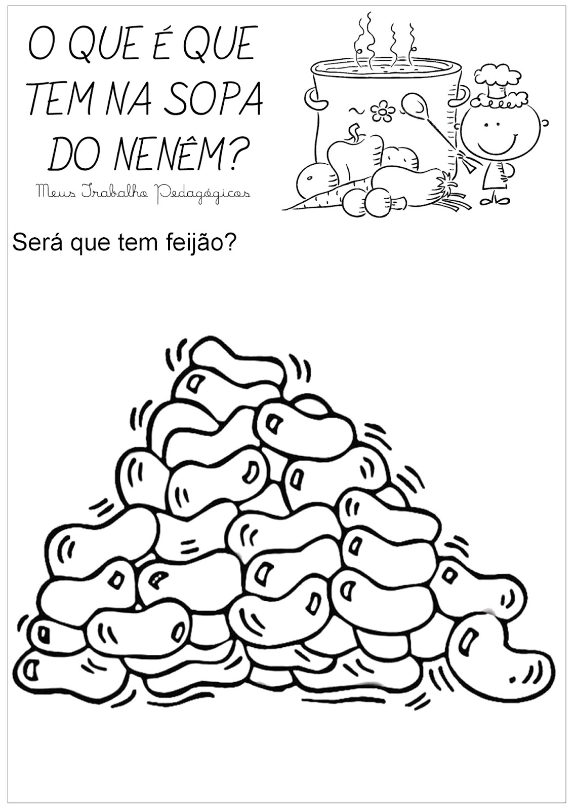 O que é que tem na sopa do neném? - Palavra cantada ~ Atividades para ...