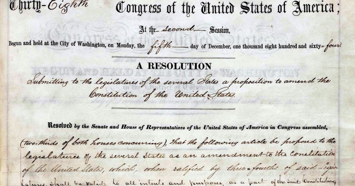 United States Constitution and Citizenship Day: 13th Amendment