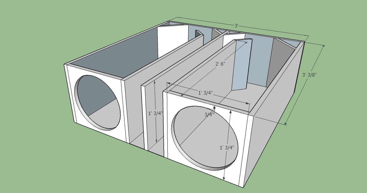 Car Audio: Free Subwoofer Box Design - 2 12" Ported Box (3ft x ~3ft)