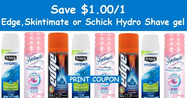 New Edge, Skintimate or Schick Shave Gel Coupon - Print Now! | CVS ...