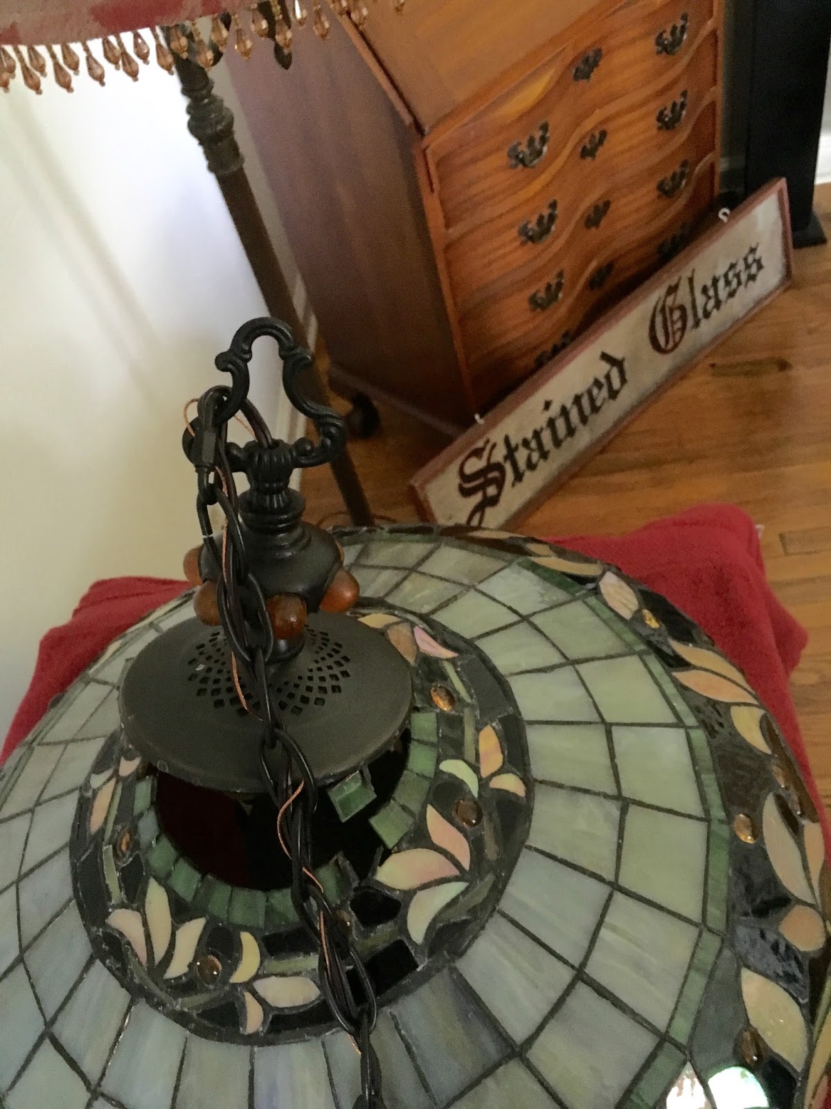Boehm Stained Glass Blog: Stained Glass Lamp Cap Repair