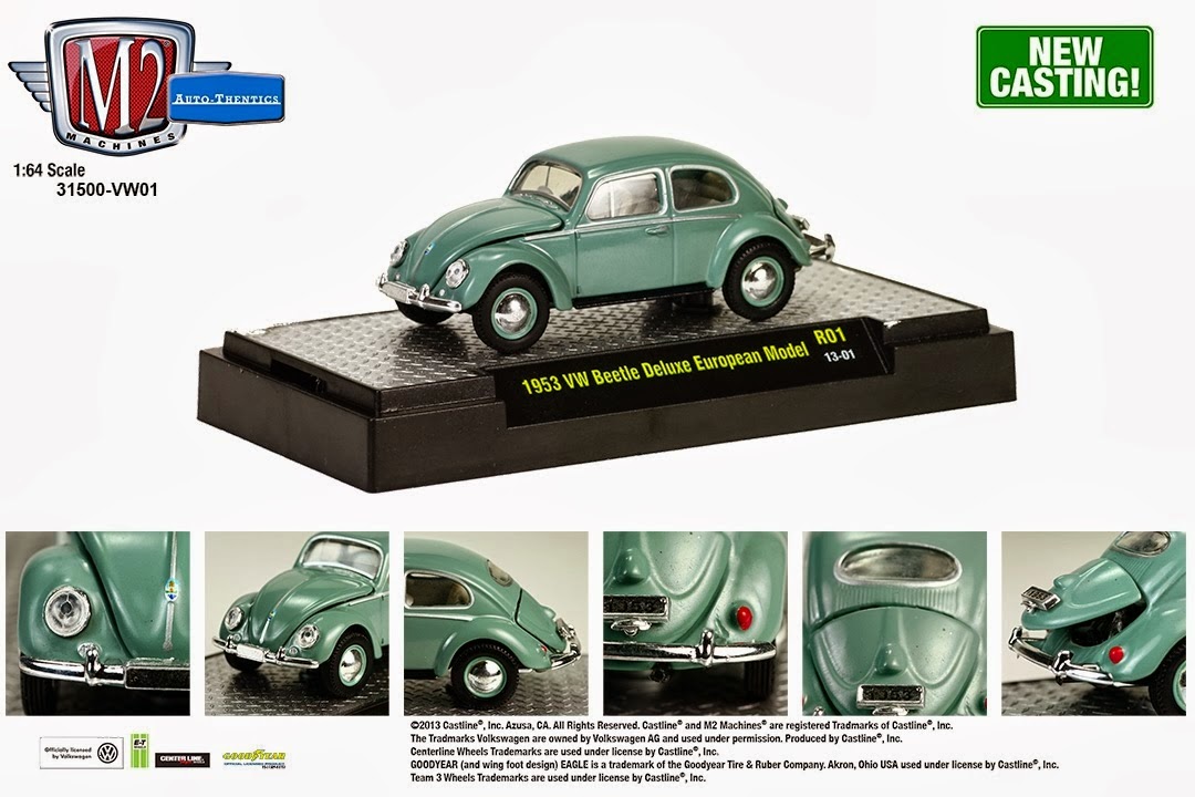 Sixty Four Ever Diecast: 1953 VW Beetle Deluxe European Model by M2 ...