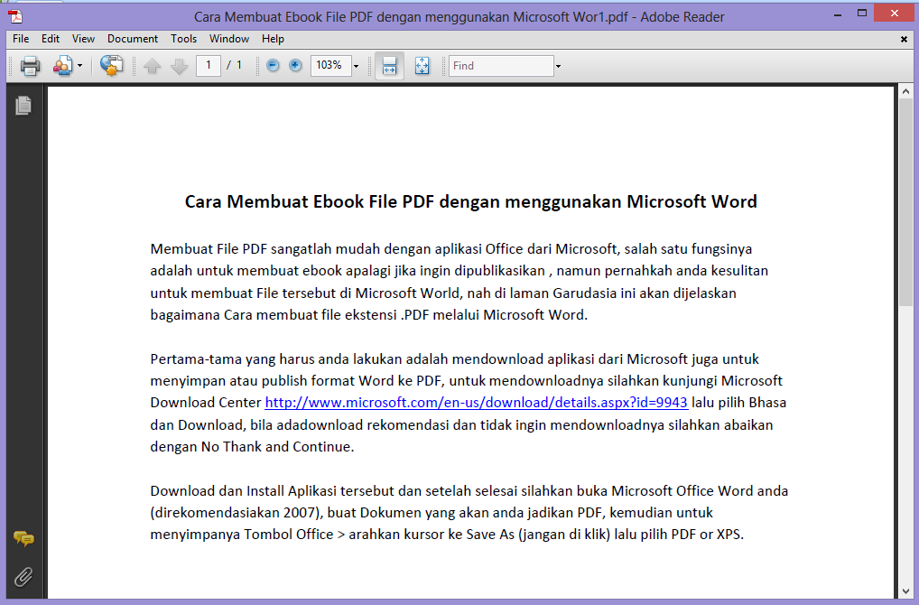 Cara Membuat Ebook File PDF dengan menggunakan Microsoft Word | lekur31
