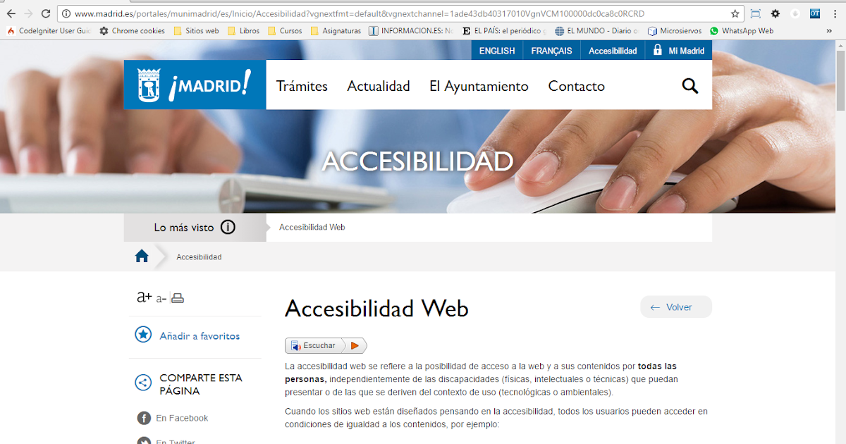 Accesibilidad en la Web: Ejemplo de sitio web con Certificación de Accesibilidad TIC de AENOR