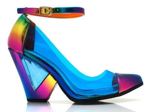 Shoe of the Day | GoJane Pixie Hologram Cap Toe Heel | SHOEOGRAPHY