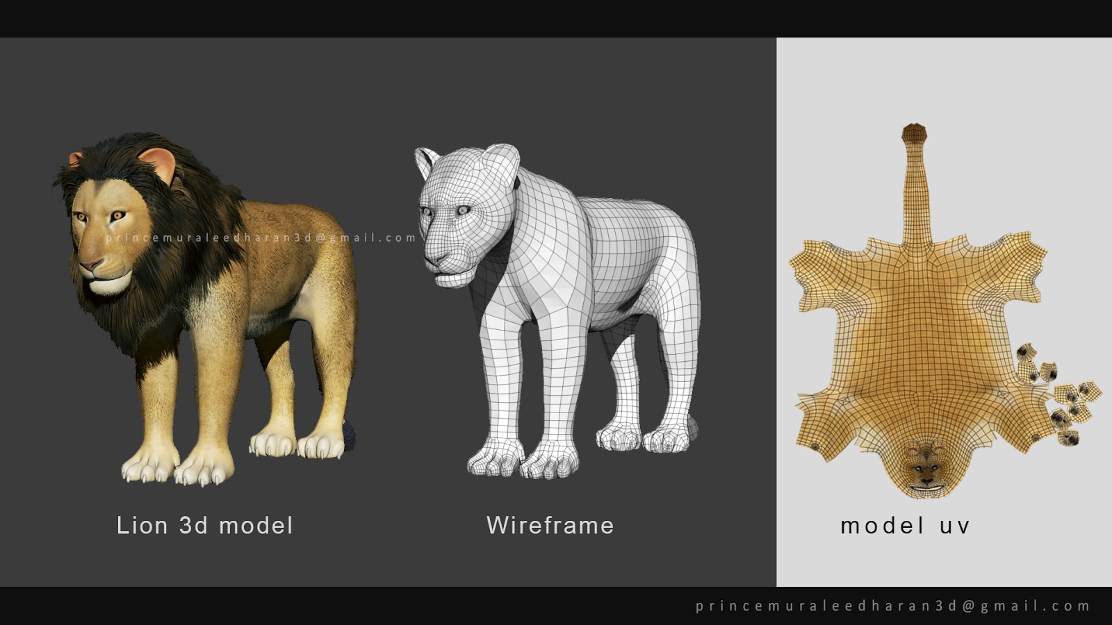 My 3d works: Lion 3d model