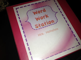 First Grade Fingerprints: Word Work Station organization
