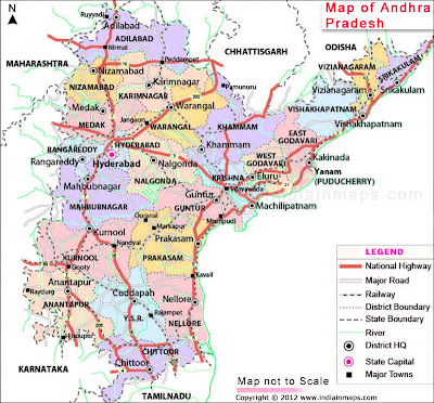 States in India: Andhra Pradesh State Map