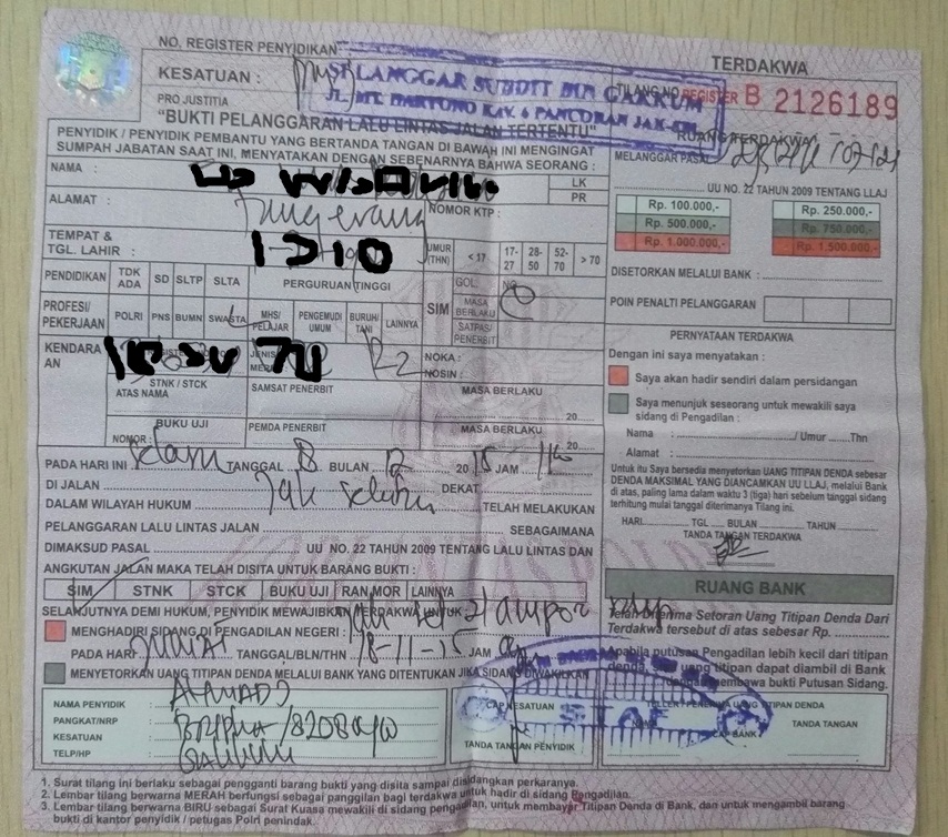 Komunitas Pecinta YAMAHA F1ZR se-Indonesia: Prosedur sidang tilang di ...