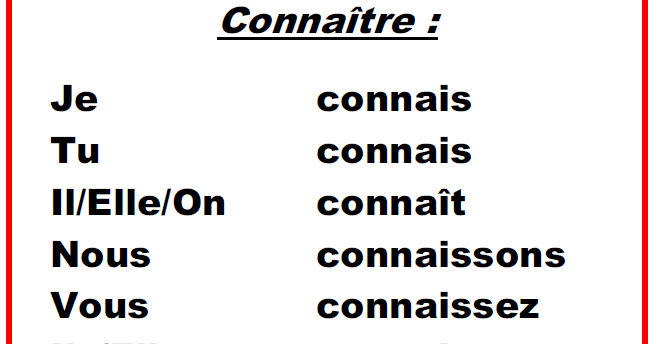 Blog de Français FCPyS UNAM: Le verbe "connaître"