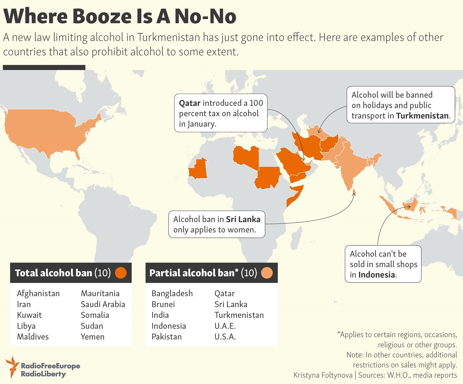 Where Booze Is A No-No #infographic - Visualistan