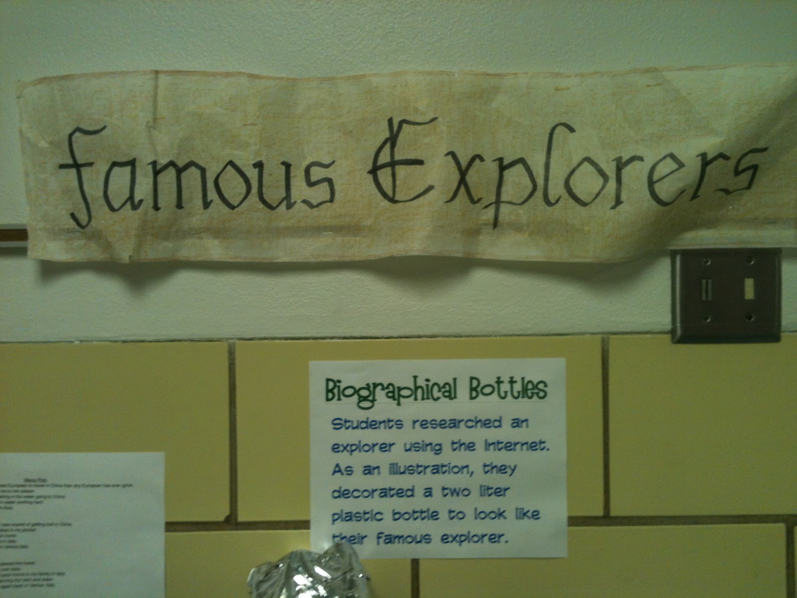 This Year in 5B: Famous Explorers - Poems and Biography Bottles