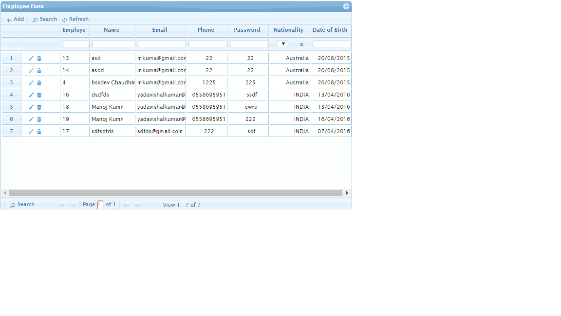 Development Jqgrid With Inline Editingdeleting With Server Side With Little Workaround
