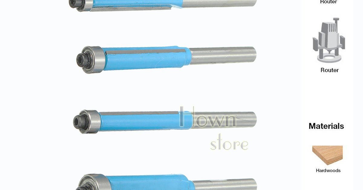 1/4 Inch Shank Flush Trim Carbide Pattern Router Bit Blade Woodworking ...