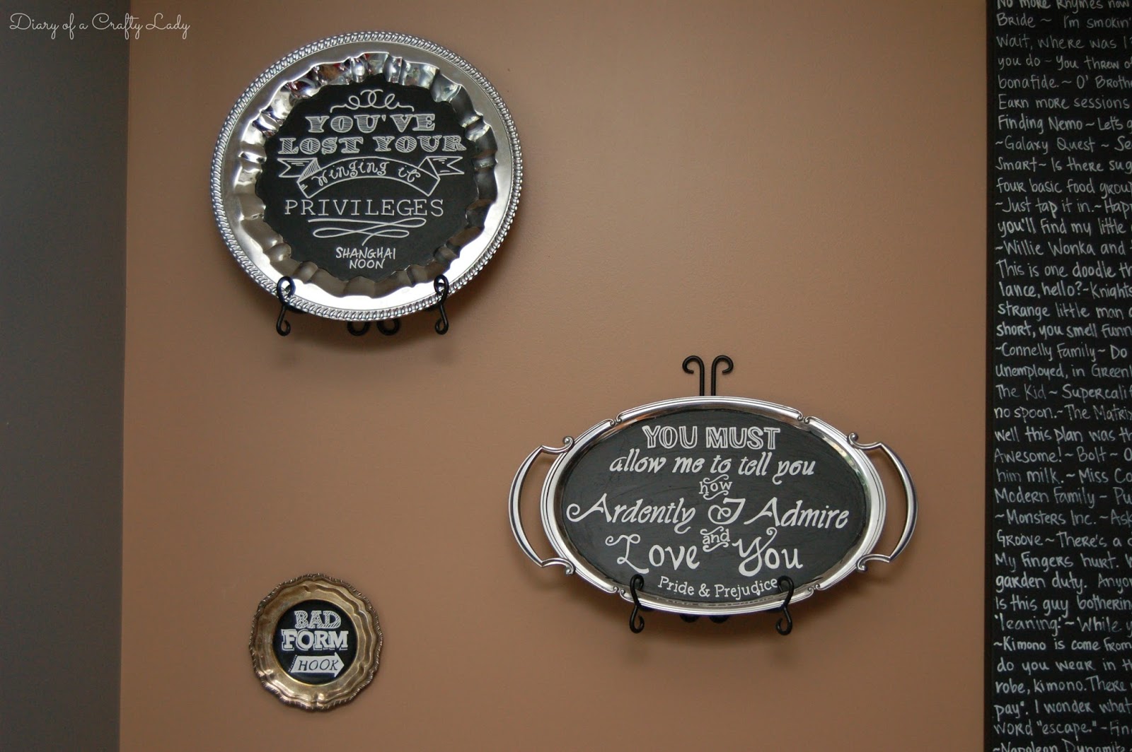 Diary of a Crafty Lady: DIY Chalk Sayings on Platters {tutorial}