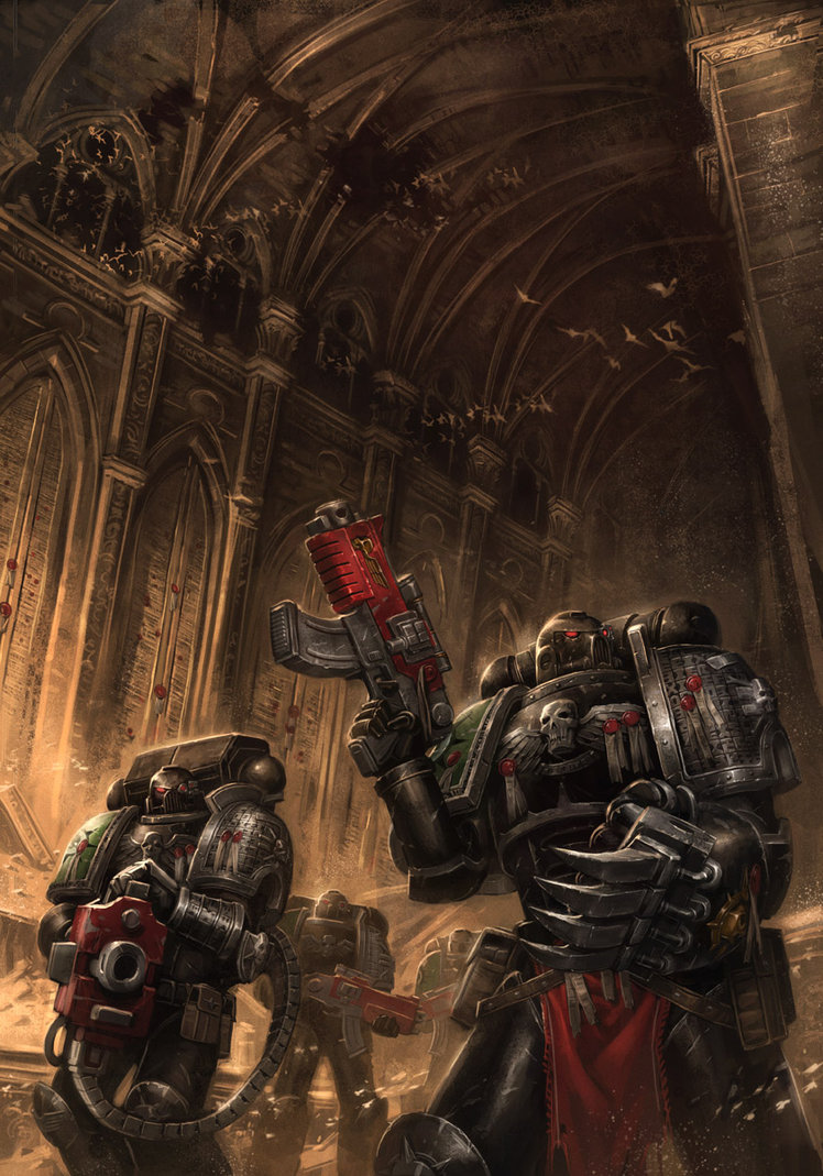 30Kplus40K: Deathwatch Marines as 30k BlackShields - A side Project