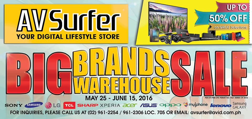 Manila Shopper: AV Surfer Big Brands Warehouse SALE: May-June 2016