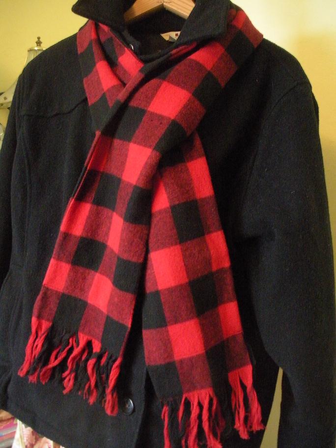 The Sewing Room: Red Buffalo Check Scarf