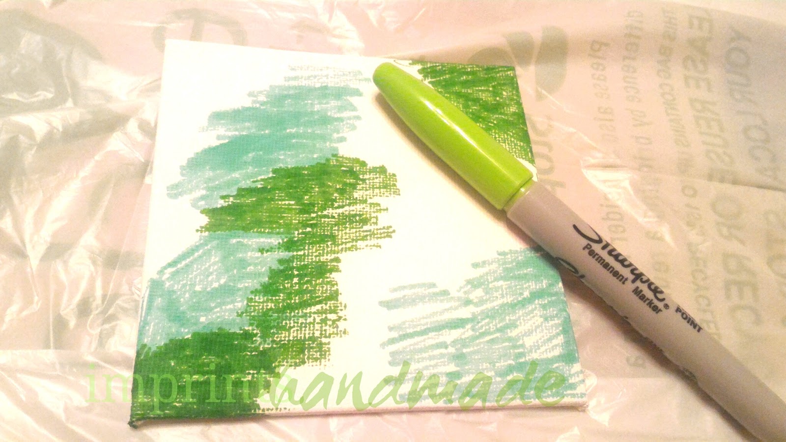 imprints handmade: Marker pens art piece fridge magnet DIY