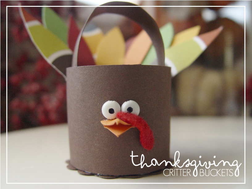 Thanksgiving Treat Critter Buckets {tutorial} - Kiki & Company