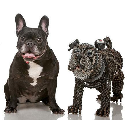 unique bike-chain artwork ~ ideas arts and crafts projects