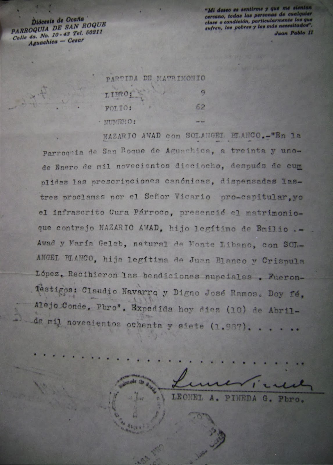BIOGRAFIA PERIODISTICA Y FAMILIAR DE FERNANDO ANTONIO AWAD BLANCO ...