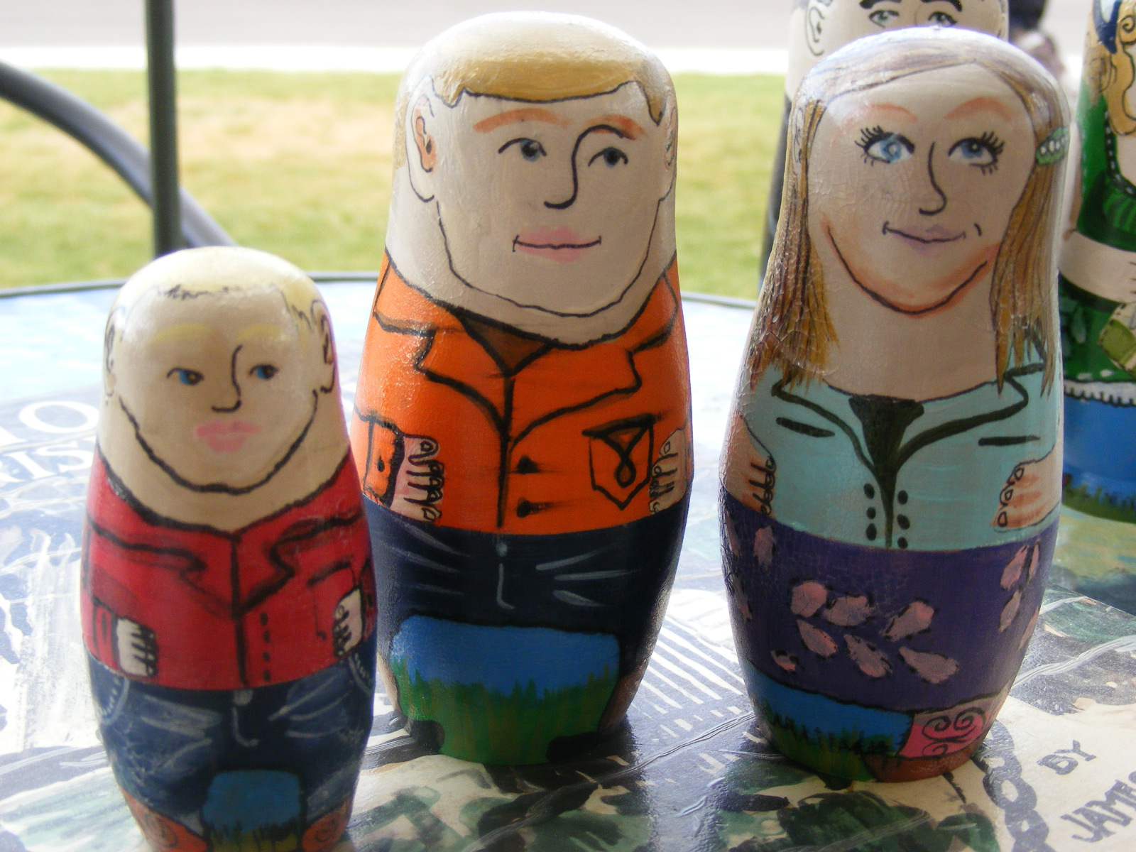 Camp Follower Bags and Quilts: My family as stack dolls