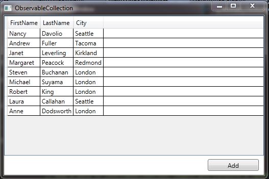 KishoR NaiK: WPF - ObservableCollection Binding in WPF
