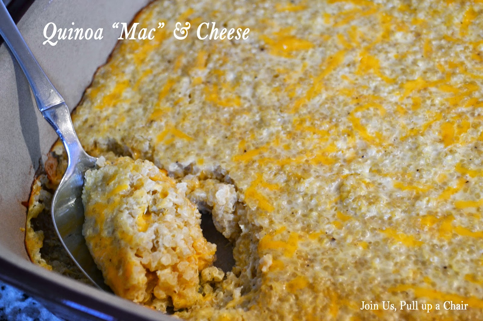 Join us, pull up a chair: Quinoa Mac & Cheese