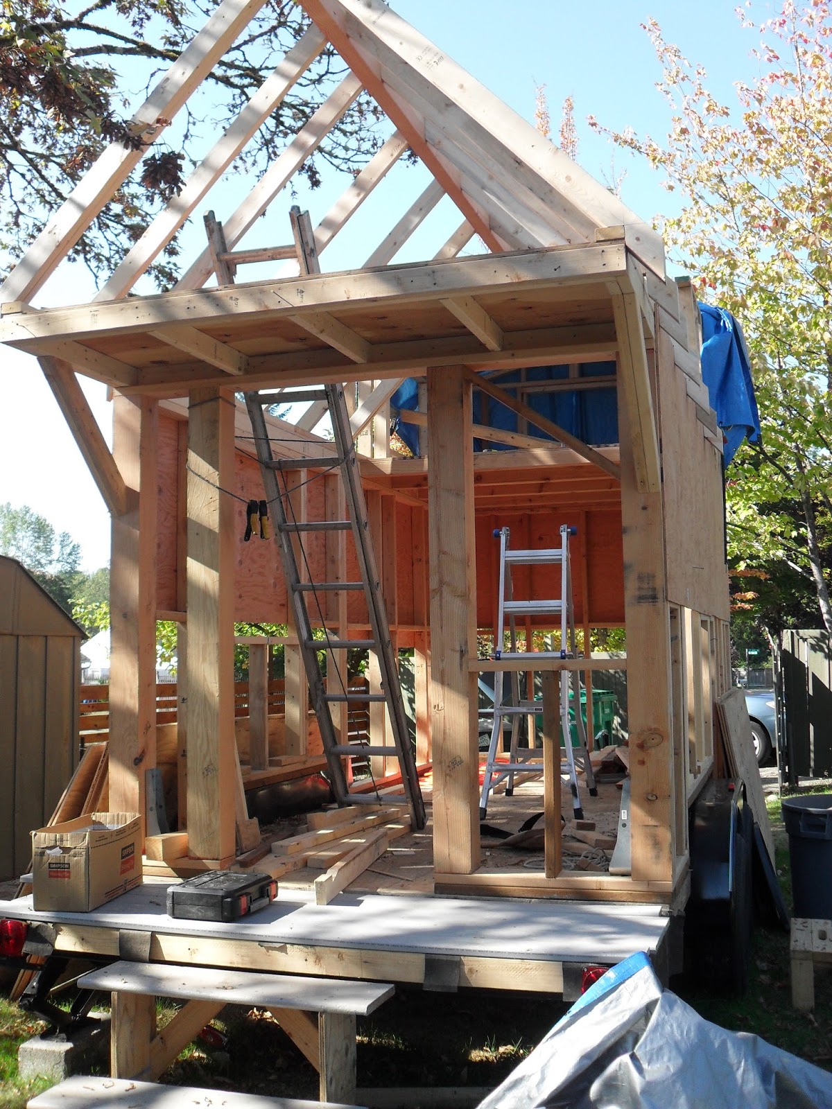 Tiny Gypsy Shack: Eve of the Pitched Rafters