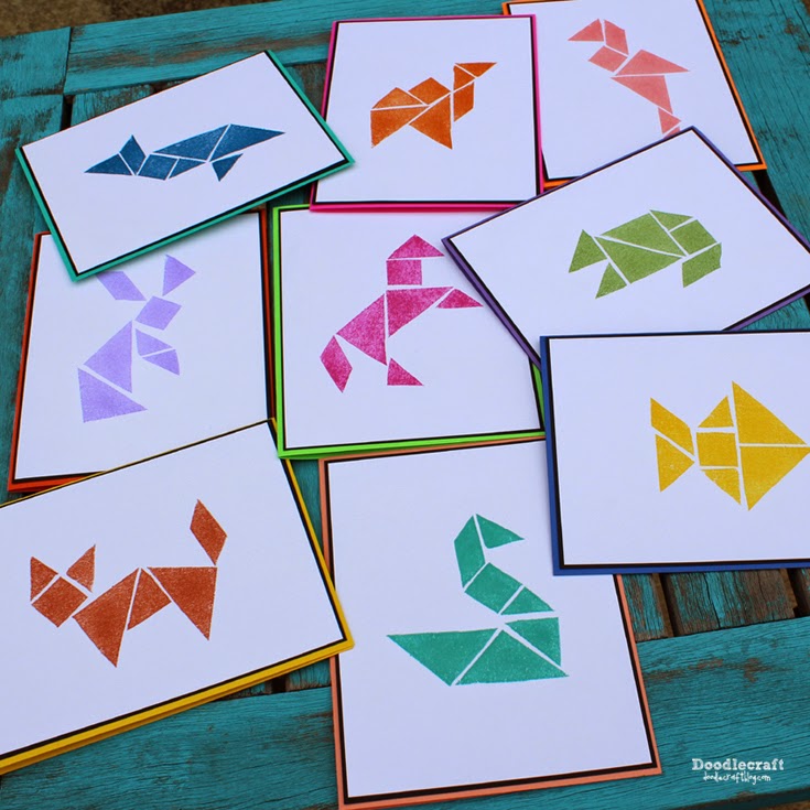 Tangram Rubber Stamps DIY!