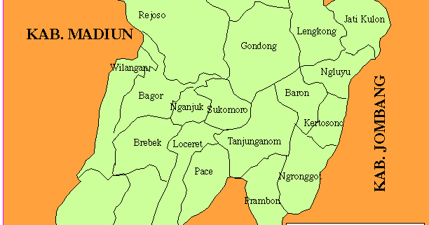 AGIL C.M. "BlogChannel": Map Of NGANJUK Regency East Java