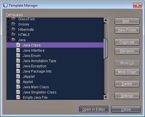 Opengard Modificación Netbeans Code Templates En Netbeans 7 4
