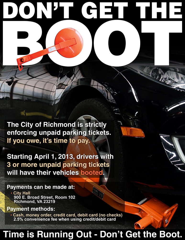 City Implements "Don't Get the Boot" Campaign to Enforce Fines for ...