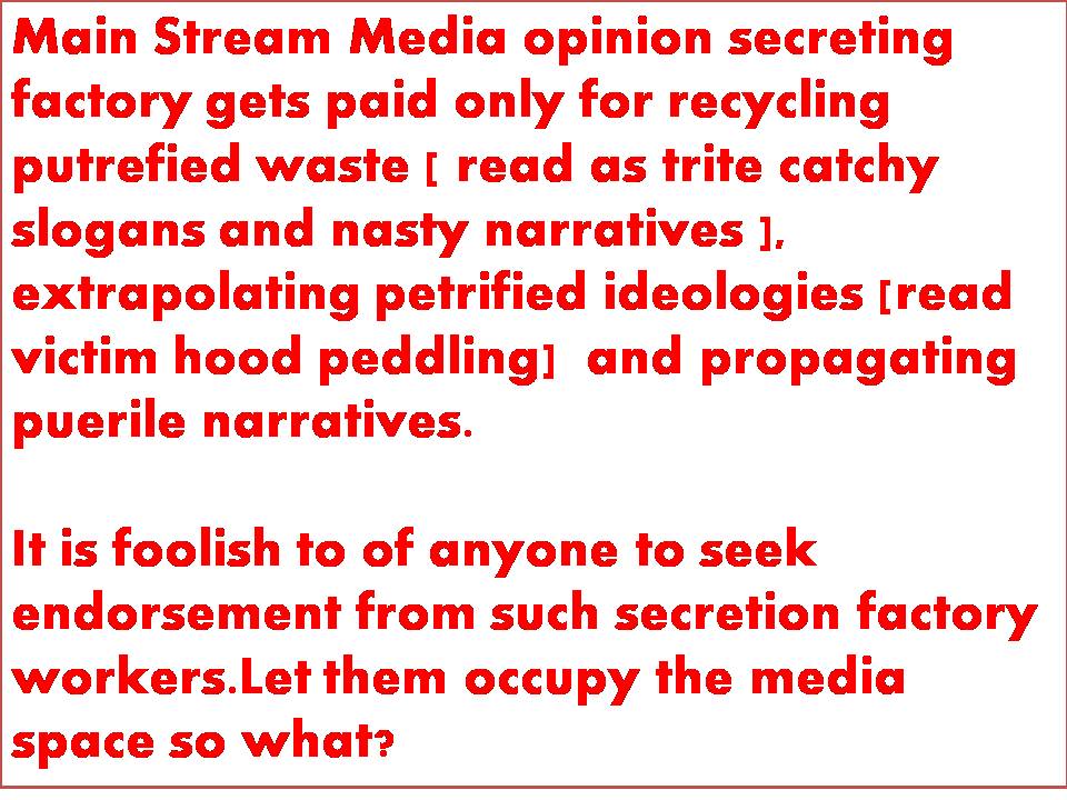 content write ups: Main Stream Media