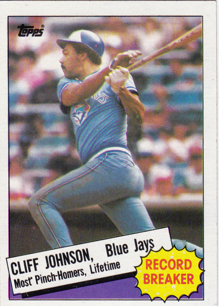 1985 Topps: #4 - Record Breaker, Cliff Johnson