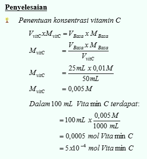 Perhitungan Dasar Titrasi