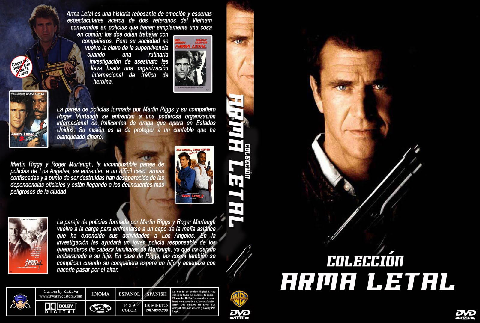 Caratula de Arma Letal "Colección" Pelicula (DVD) ~ Super Caratulas y ...