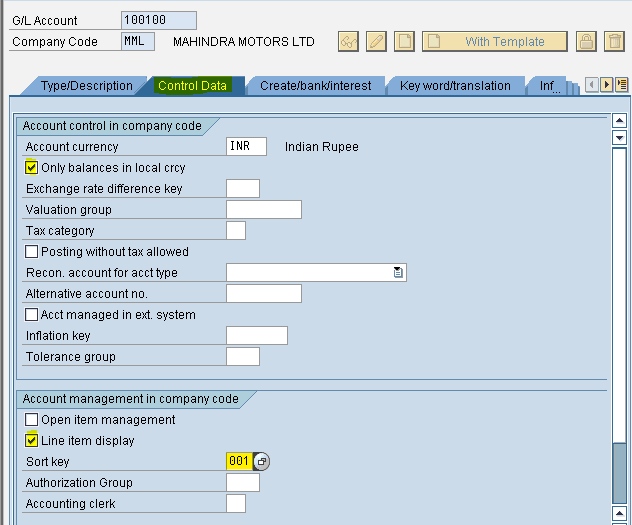 SAP - FICO MODULE LEARNING: Creation of General Ledgers in SAP