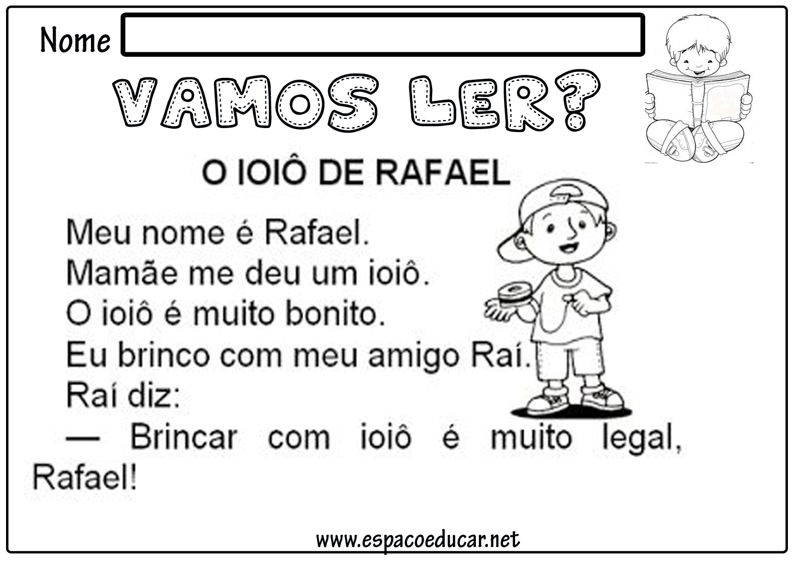 Caderno com 20 pequenos textos de Alfabetização ou 1º ano para imprimir ...
