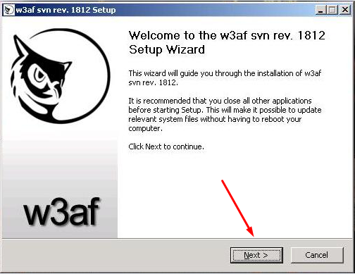 Hello World: How to install w3af Scanner on Windows