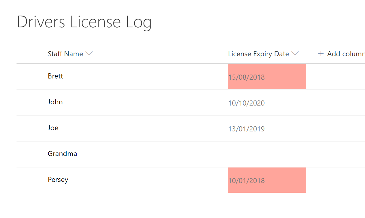 SharePoint Online - Conditional Formatting a Column Between Two Dates ...