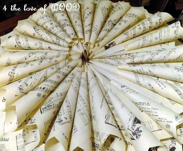 4 the love of wood: PAPER CONE WREATH - tutorial