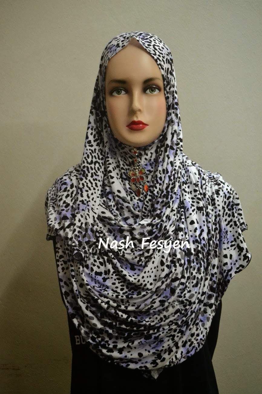 Nash Fesyen: Shawl Instant Lycra Bercorak
