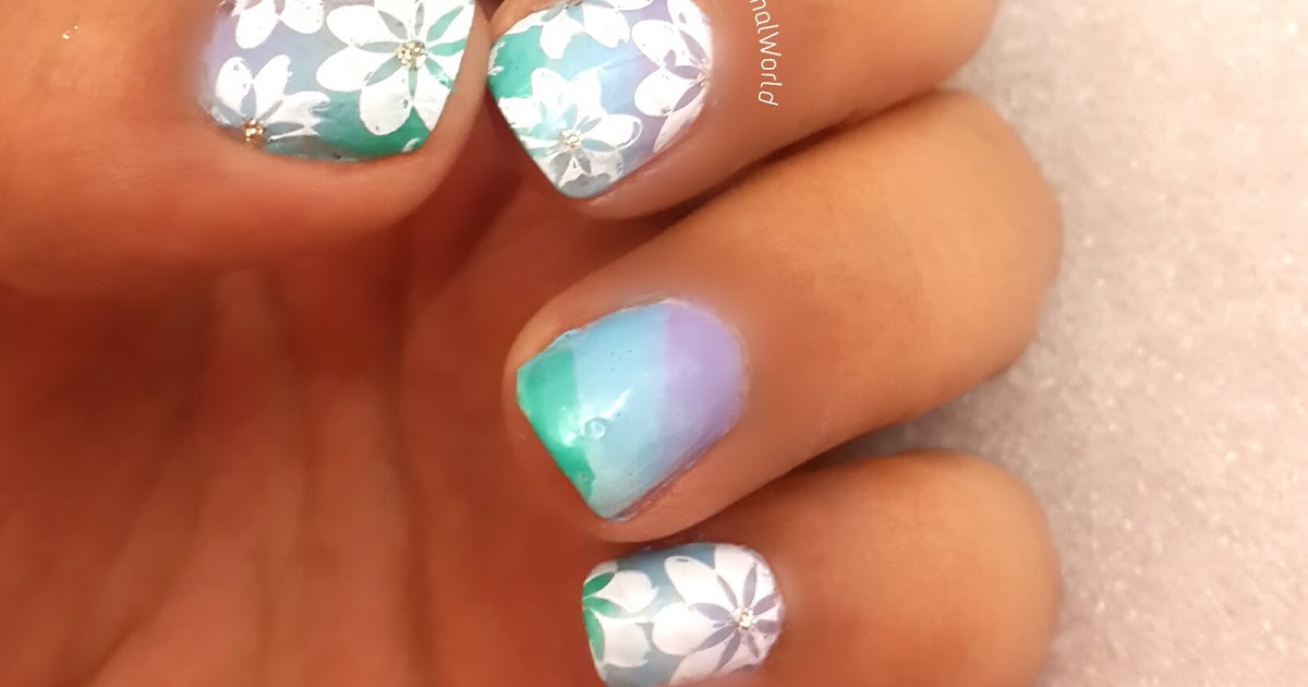 Diagonal Gradient Nail Art