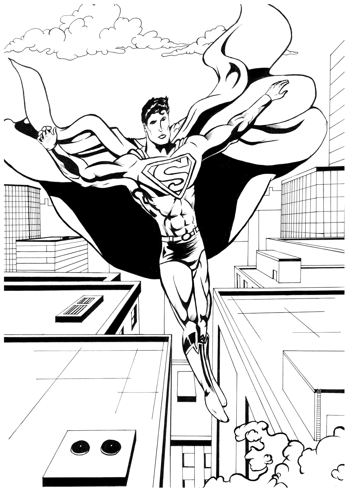 Joe Griffin: Superman Line Art