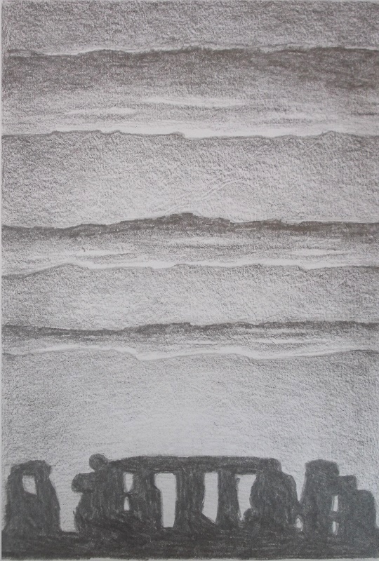 Artclass challenge: Draw Stonehenge in Pencils Demonstration