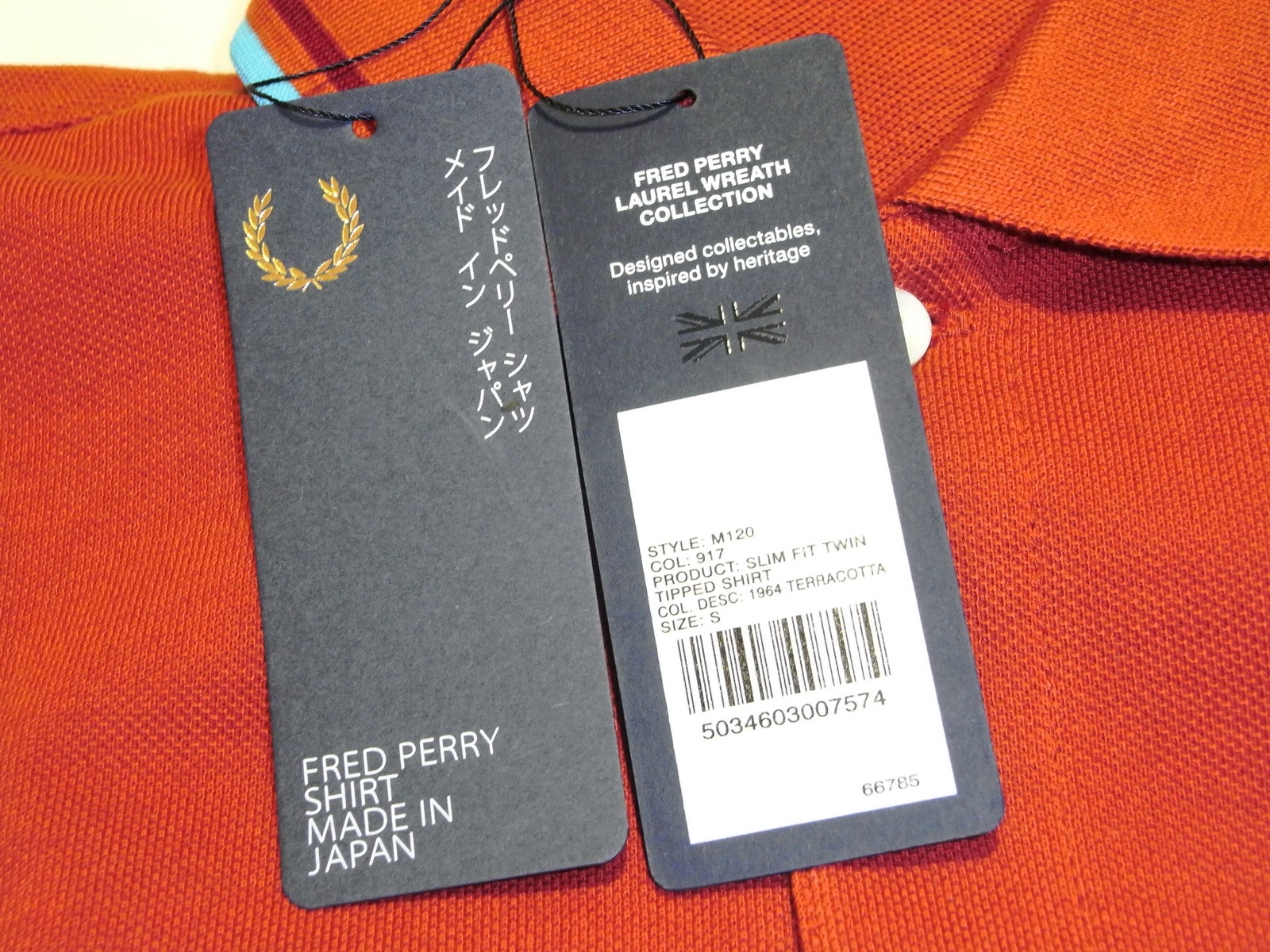 THE ALJO INC.: Fred Perry Laurel Wreath 1964 Terracotta Japanese Slim ...