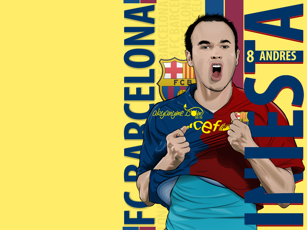 Cartoon Pictures of Andre Iniesta