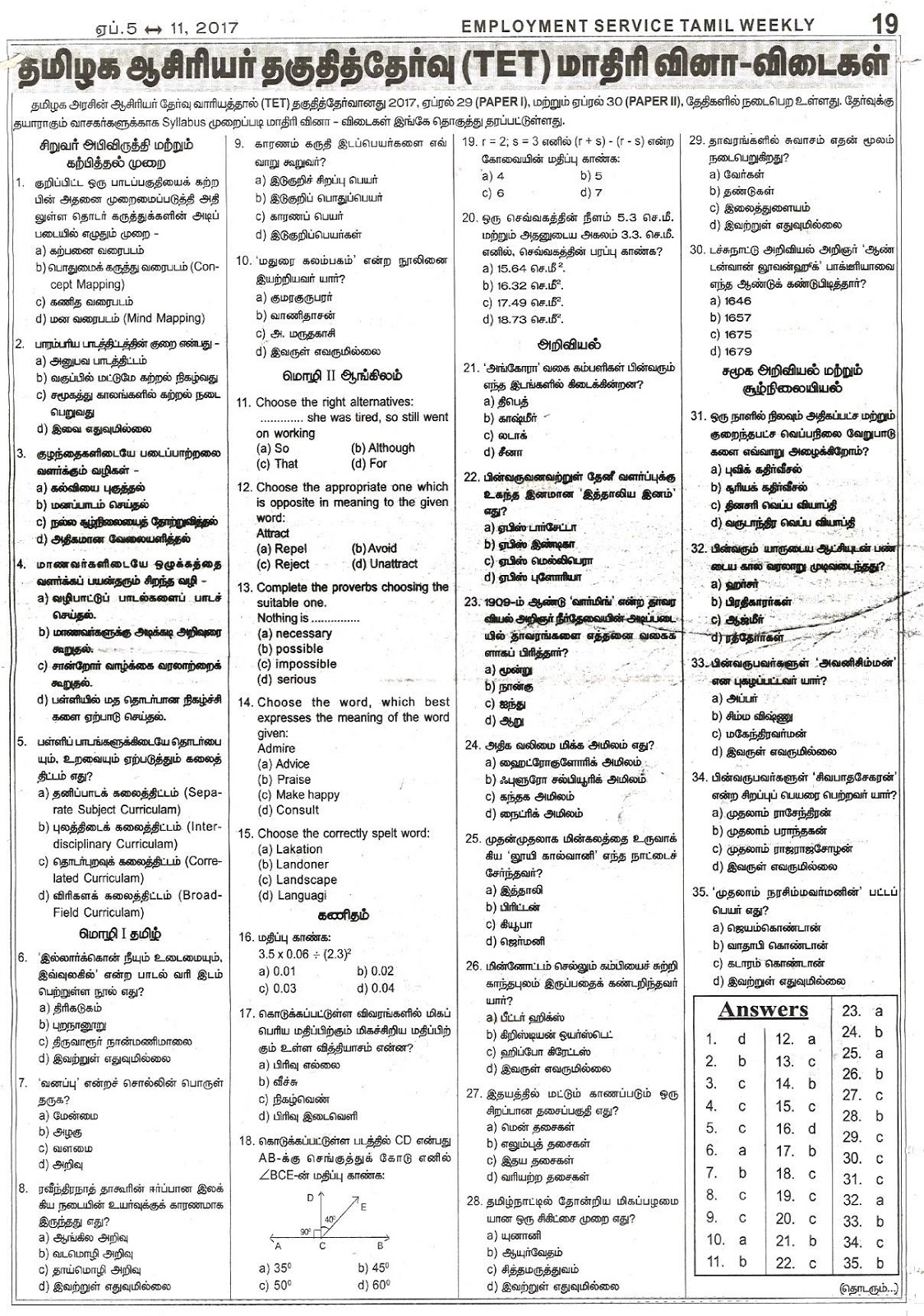 {updated} Dinamalar, Employment Service and Puthiya thalaimurai kalvi ...